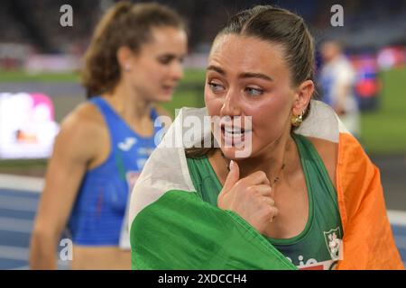 Sophie Becker of Ireland competing in the women’s 4x400m relay final on ...