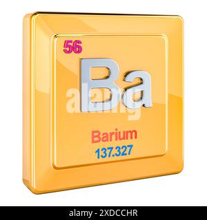 Barium Chemical 56 element of periodic table. Molecule And ...