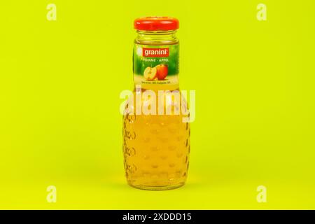 Granini brand apple juice bottle, isolated close-up Stock Photo - Alamy