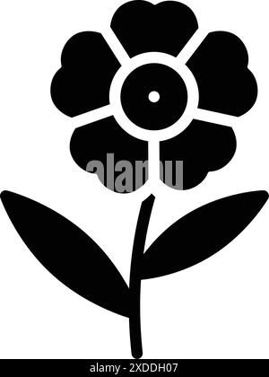 Oleander icon logo sign vector outline in black and white color Stock ...