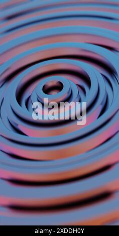 Colorful pink and blue neon spiral lines and smoke.Abstract background ...