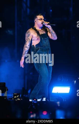 June 21, 2024, Naples, Italy: Italian rapper Emanuele Palumbo better ...