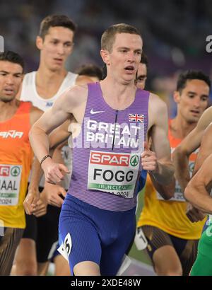 Adam Fogg of Great Britain competing in the men’s 1500m final at the ...