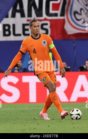 Virgil van Dijk of Netherlands passes the ball during the International ...