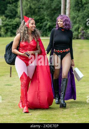 HARROGATE, UK - JUNE 22, 2024. A male cosplayer dressed as the ...