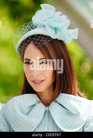 Presenter Alex Jones during day five of Royal Ascot at Ascot Racecourse ...