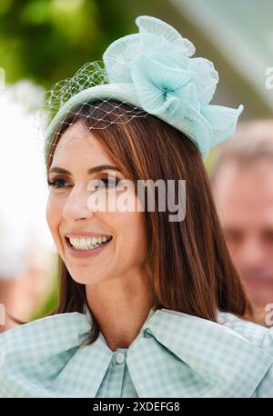 Presenter Alex Jones during day five of Royal Ascot at Ascot Racecourse ...