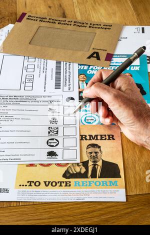 Postal vote for the 2024 UK General Election Stock Photo - Alamy