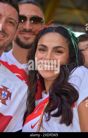 Turkiye fans in the stadium during UEFA Euro 2024 - Turkiye vs Portugal ...
