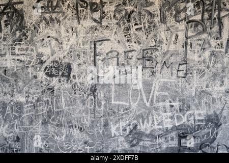 A blackboard at Tate Modern covered with writings by visitors. Tate ...