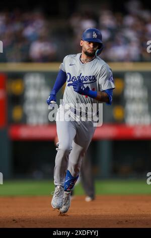Los Angeles Dodgers' Andy Pages runs during a baseball game against the ...