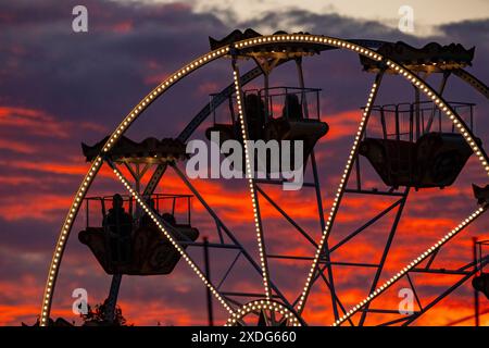 Grimmen, Germany. 22nd June, 2024. Clouds can be seen in the sky above ...