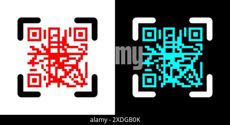 Fake QR code scan me vector illustration Stock Vector Image & Art - Alamy