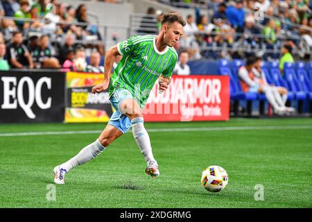 Seattle, WA, USA. 22nd June, 2024. Seattle Sounders forward Danny ...