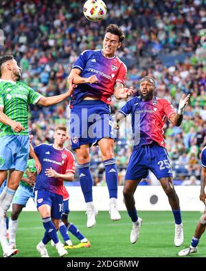 FC Dallas forward Petar Musa reacts after scoring a goal during the ...