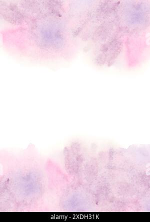 Watercolor light fuchsia background stains on paper. Pastel pink ...