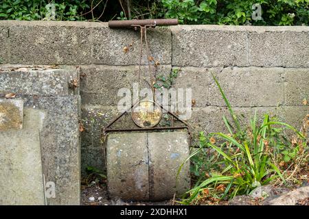 Iron Crete stone garden stone Stock Photo - Alamy