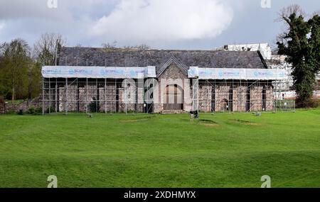 Scaffolding over the Spanish Barn at Torre Abbey on the seafront at ...