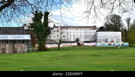 Scaffolding over the Spanish Barn at Torre Abbey on the seafront at ...