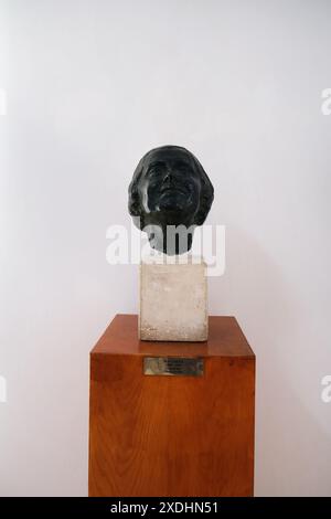 Interior of "Dinu and Sevasta Vintila" art museum, in Topalu, Constanta ...