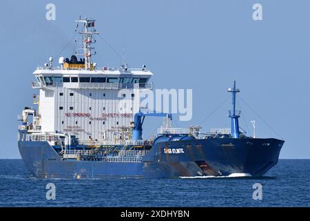 Chemical / Oil Products Tanker SONGA COSMOS passing the Kiel Canal ...