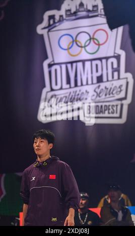 Budapest, Hungary. 23rd June, 2024. Luo Zhilu of China competes during ...