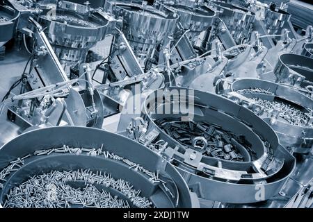 Furniture factory, conveyor for feeding components screws, screws, nuts ...