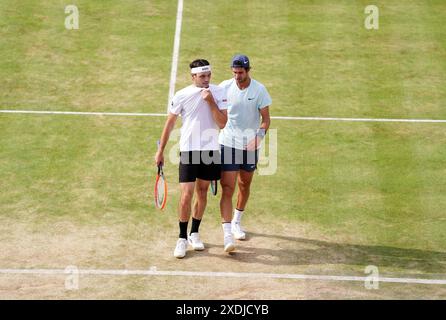 Taylor Fritz during his match against Giovanni Mpetshi Perricard on day ...
