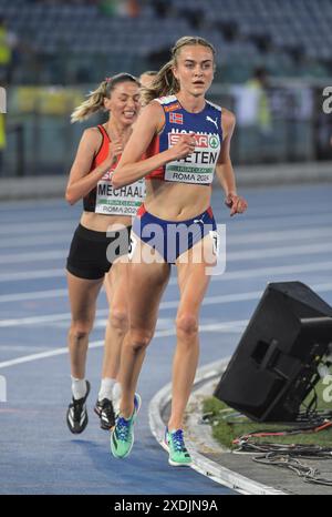 Amalie Sæten of Norway competing in the womens 5000m at the European ...