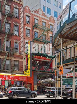 NYC Chinatown: 22 Mott Street, Masonic Building, is a six-story brick ...