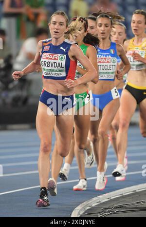 Karoline Bjerkeli Grøvda of Norway competing in the womens 5000m at the ...