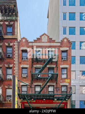 NYC Chinatown: 22 Mott Street, Masonic Building, is a six-story brick ...