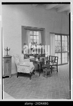 Gerald F. Warburg, residence in Brookville, Long Island. Living room ...
