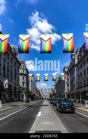 Pride flags on Regent Street, London, England, UK Stock Photo - Alamy