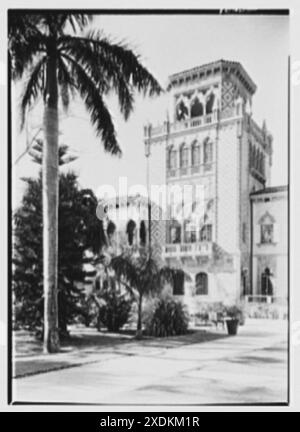 John Ringling, residence in Sarasota, Florida. Terrace and house from ...
