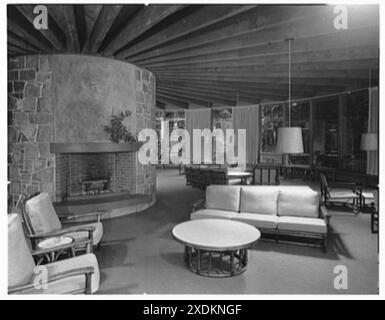 Williams College, Williamstown, Massachusetts. Dining hall, at night ...