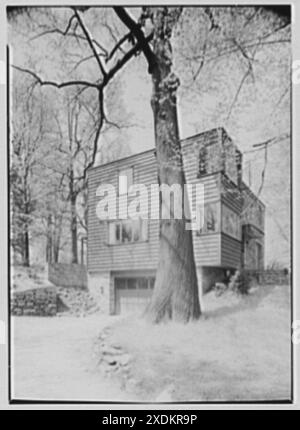 Jesse Oser, residence in Elkins Park, Pennsylvania. Exterior from south ...