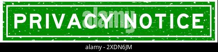 Grunge green privacy word square rubber seal stamp on white background ...