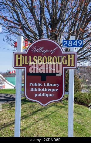 Welcome to the village of Hillsborough and public library sign in New ...