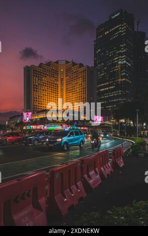 Jakarta, Indonesia - May 10th, 2024. this night scene of Bundaran HI ...