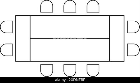 Seats arrangement plan. Floor plan with chairs and tables for ...