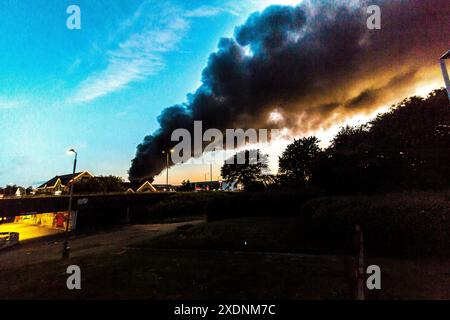 Lithium Batteries Recycling Plant Fire Paisley Stock Photo - Alamy