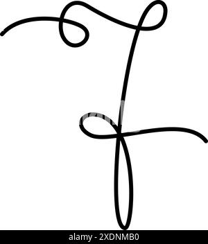 Number seven outline. Minimalist vector drawing. Single continuous line ...
