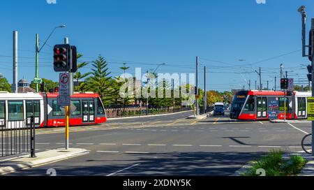 The L2 light rail tram system on Alison Road (at Darley Road) in ...