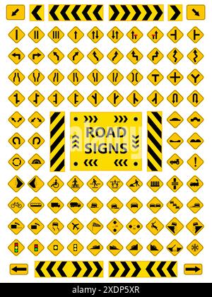 Road signs on pack. Traffic signs. Vector illustration Stock Vector ...