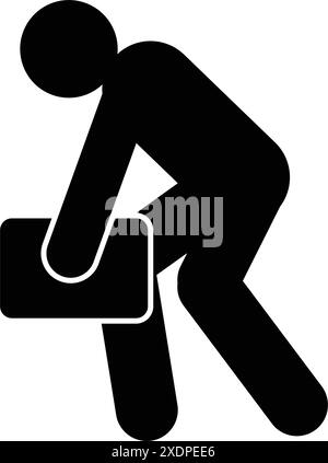 picktogram icon of person lifting an object illustration design Stock ...