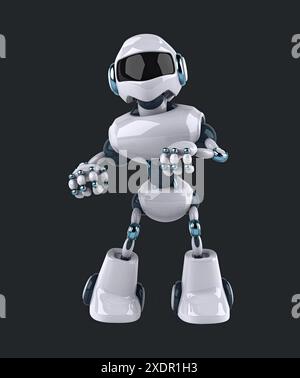 Fun 3D cartoon robot dancing Stock Photo - Alamy
