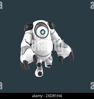 Fun 3D robot dancing Stock Photo - Alamy