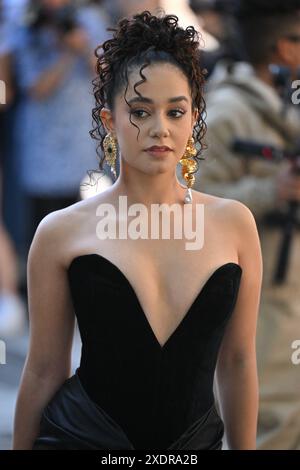 Lena Mahfouf Situations arriving at the Schiaparelli show during Paris ...