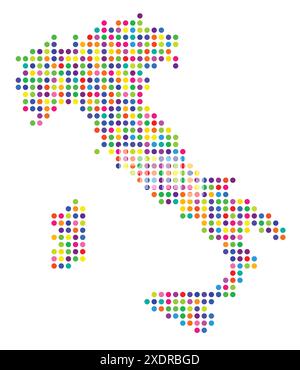 Abstract map of Italy Abstract map showing the country with a pattern ...